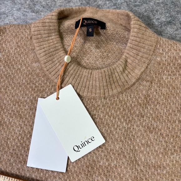 Quince | Sweaters | Quince Baby Alpaca Wool Diamond Stitch Crew Sweater ...